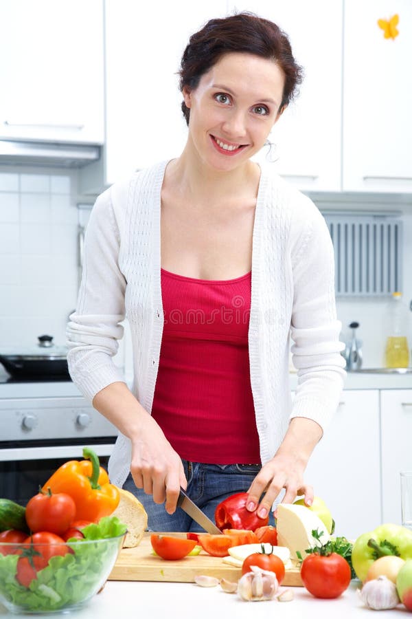 Housewife cooking stock image. Image of delicious, caucasian - 22978959