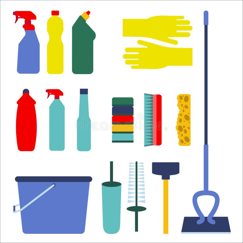 Housework icon set stock vector. Illustration of house - 86624013