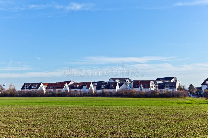 Housing area stock photo. Image of fence, development - 1496432