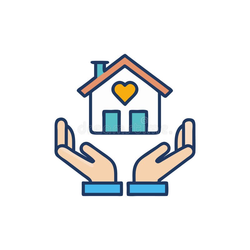 Housing Assistance Program Icon for Community Outreach Stock ...