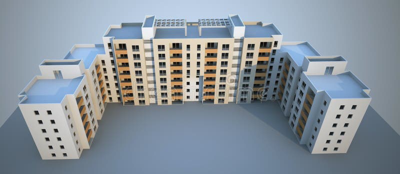 Housing Project in the Forest Stock Illustration - Illustration of ...