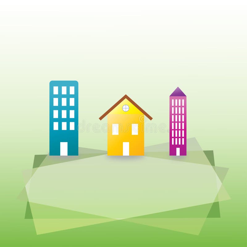 Housing and Buildings Vector Background Stock Vector - Illustration of ...