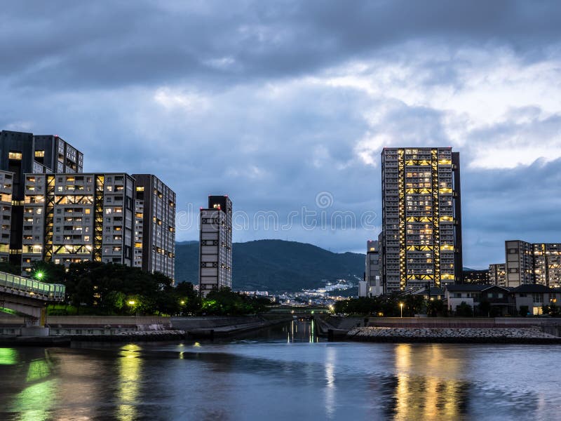 Housing complex in Japan stock photo. Image of complex - 123425866