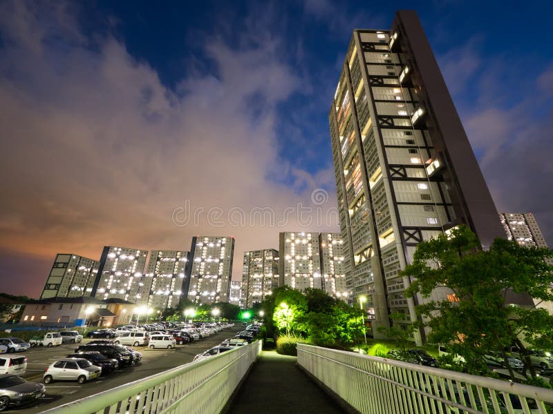 Housing complex in Japan stock image. Image of japan - 123425875