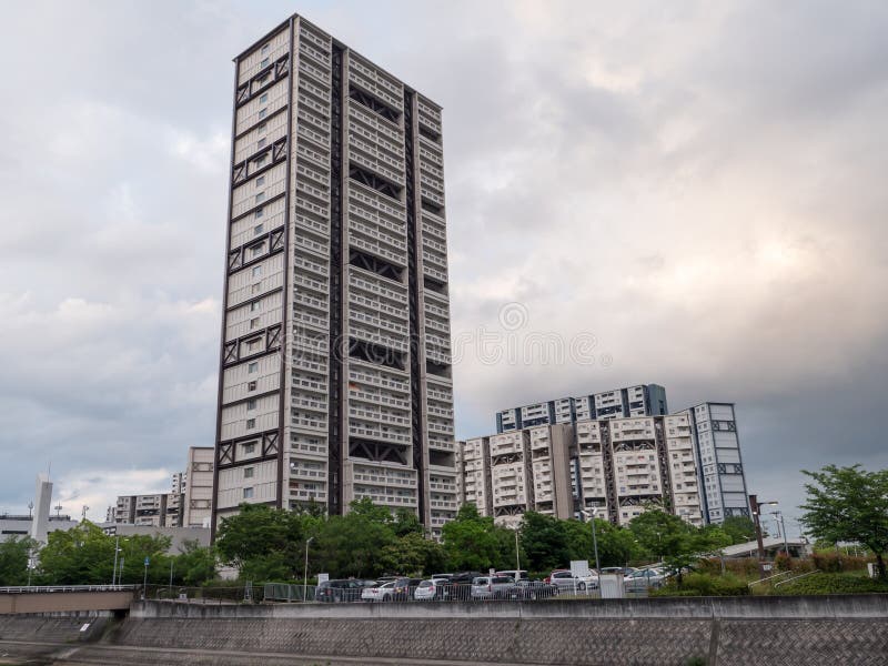 Housing complex in Japan editorial stock photo. Image of housing ...