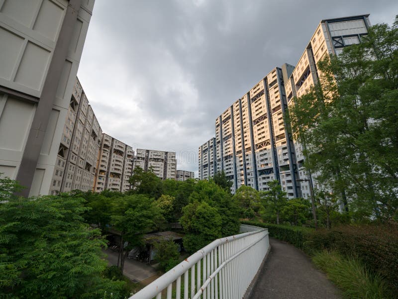 Housing complex in Japan stock photo. Image of facility - 123425772