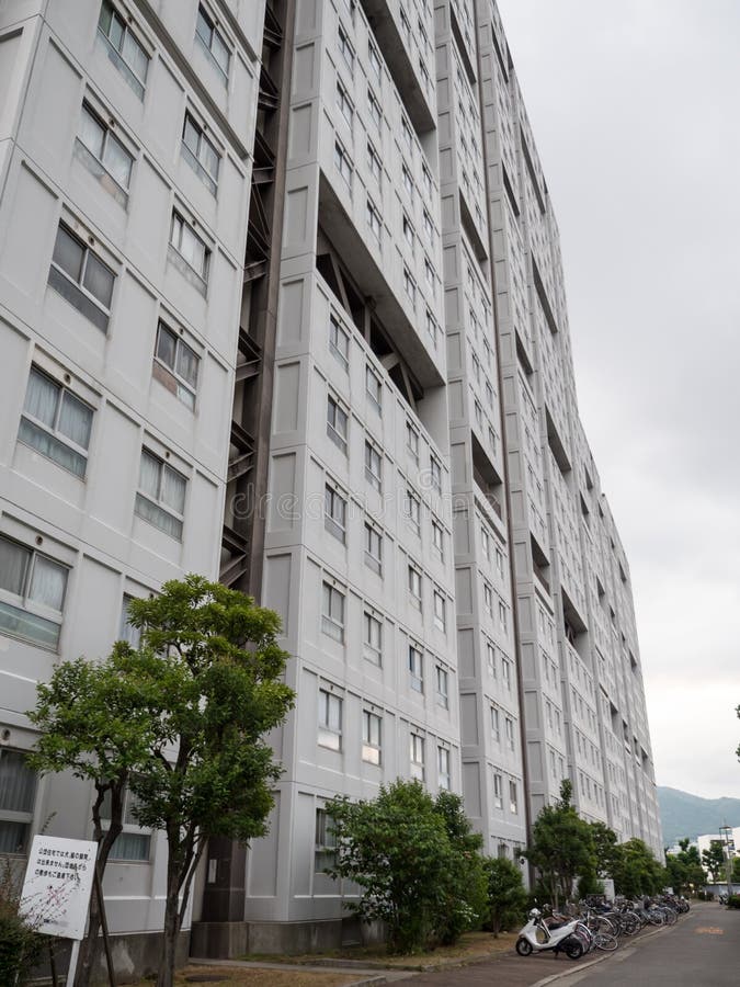 Housing complex in Japan editorial stock image. Image of scene - 123425784