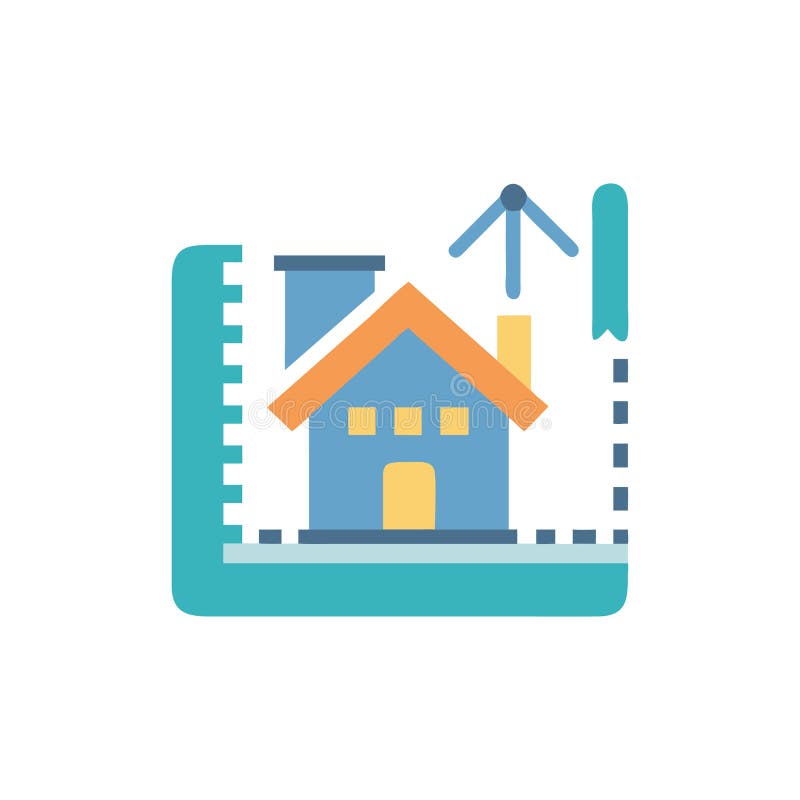 Housing Construction Icon for Building Initiatives Stock Photo ...