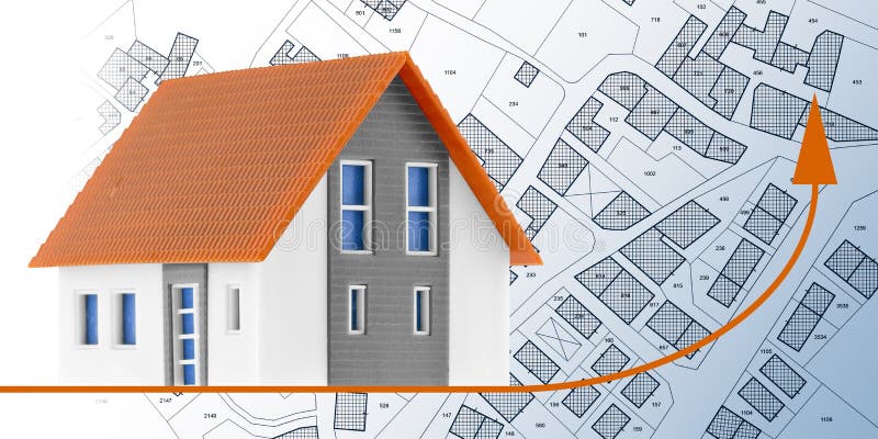 Housing Development Concept - Real Estate Improvement with Graph Moving ...