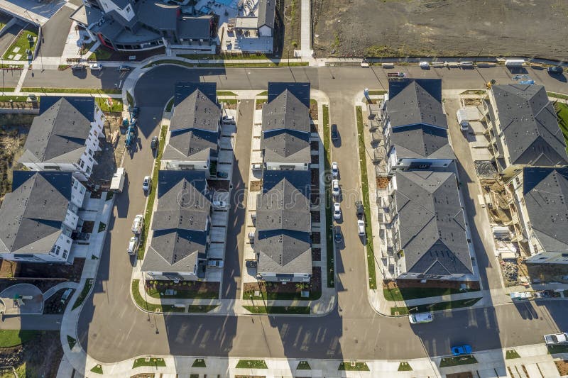 Housing Development Seen from Above. Editorial Image - Image of aerial ...