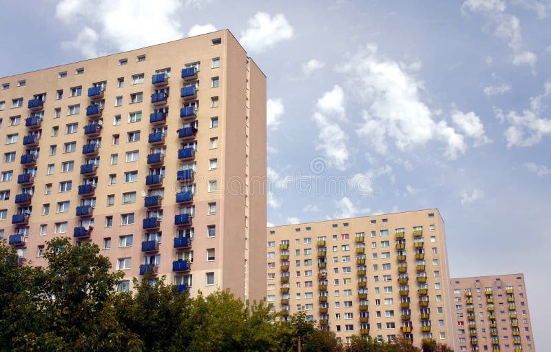 Housing Development with Tower Blocks Stock Photo - Image of city ...