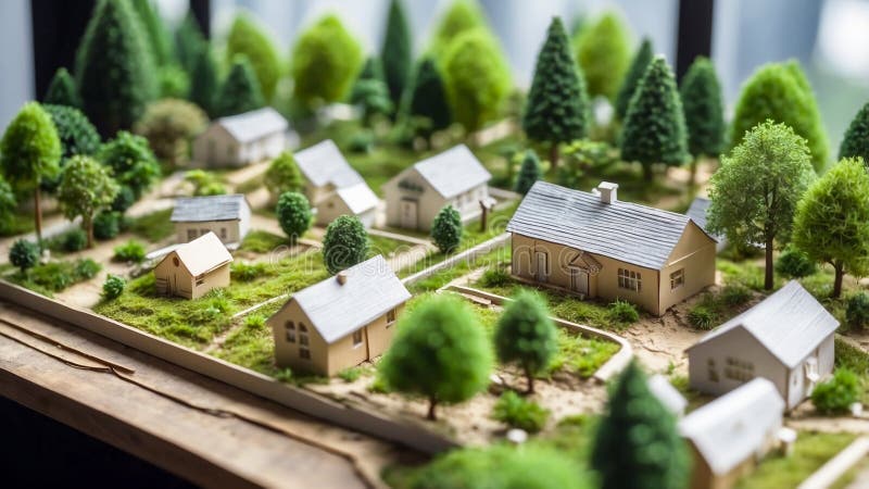 Housing Diorama for Master Development Planning. Miniature Real Estate ...