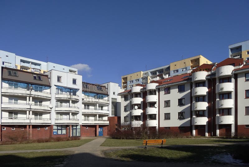 Housing Estate in Lodz - Retkinia Stock Image - Image of exterior ...