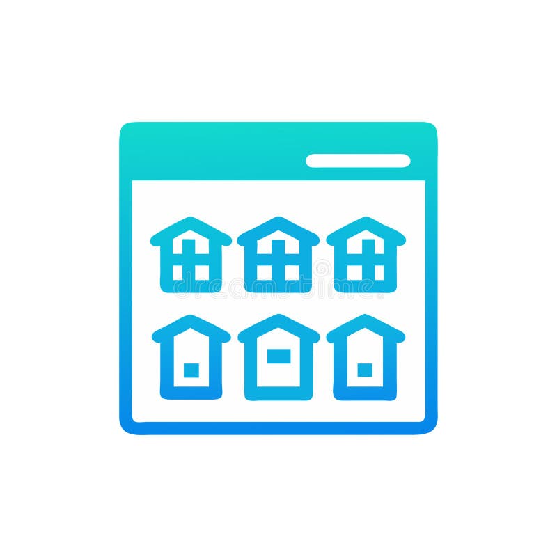 Housing Inventory Icon for Property Listings Stock Illustration ...