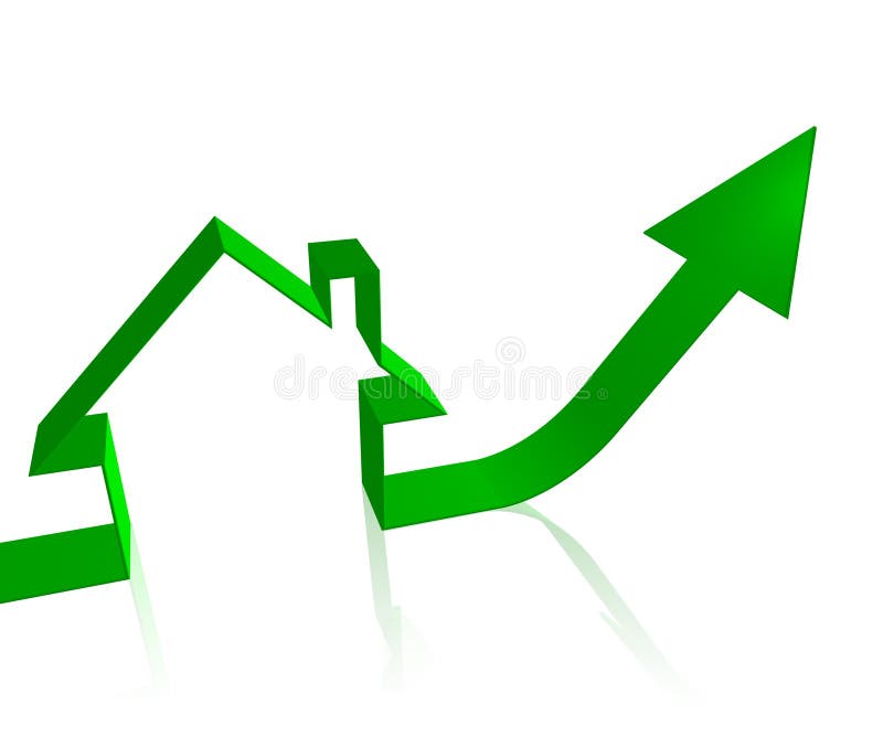 Housing price go up stock illustration. Illustration of housing - 21518268