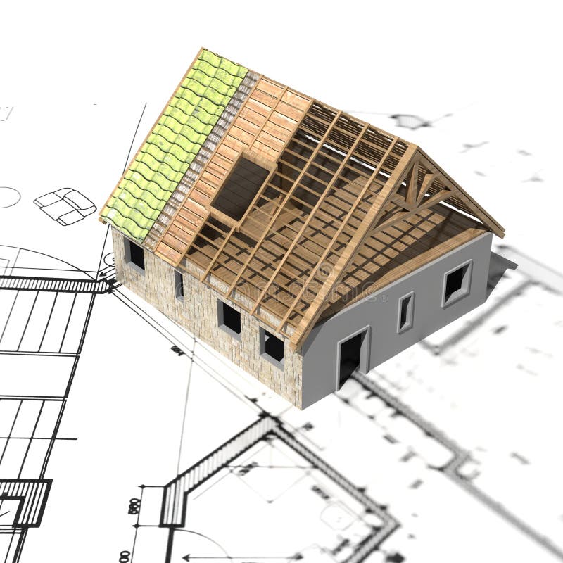 Housing project sketch stock illustration. Illustration of background ...