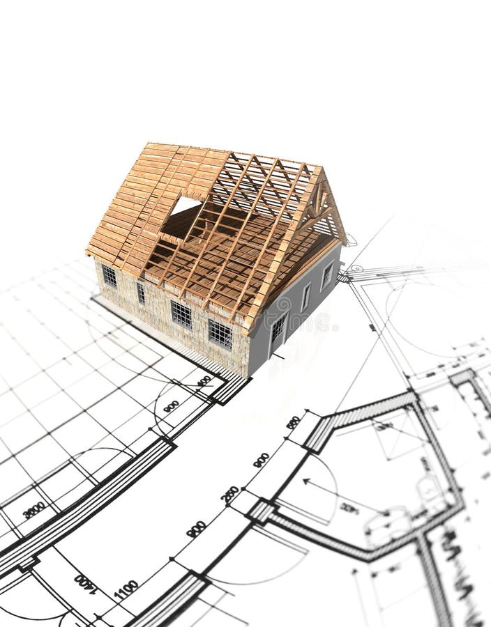 Architects model house stock illustration. Illustration of construction ...