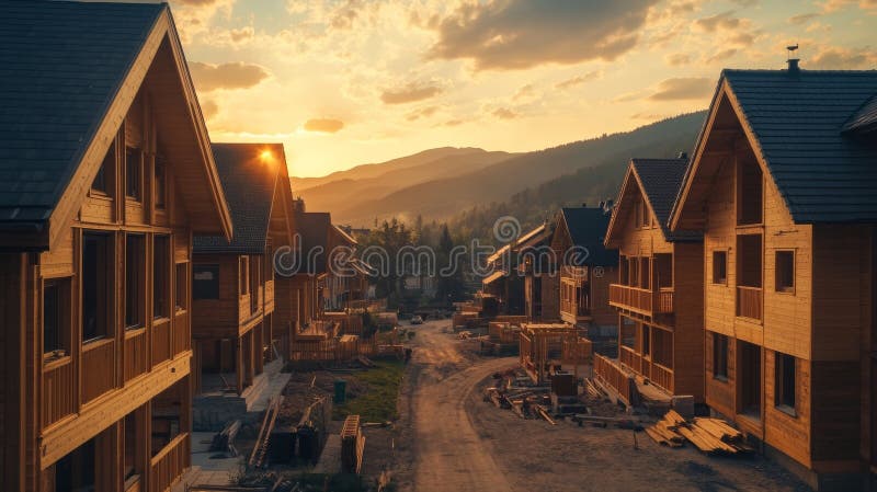 A Housing Project S Ongoing Construction is Captured from a Dynamic ...