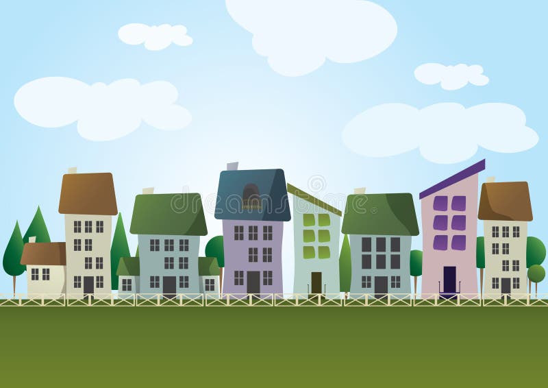 Housing Residential. Vector Illustration Decorative Background Design ...