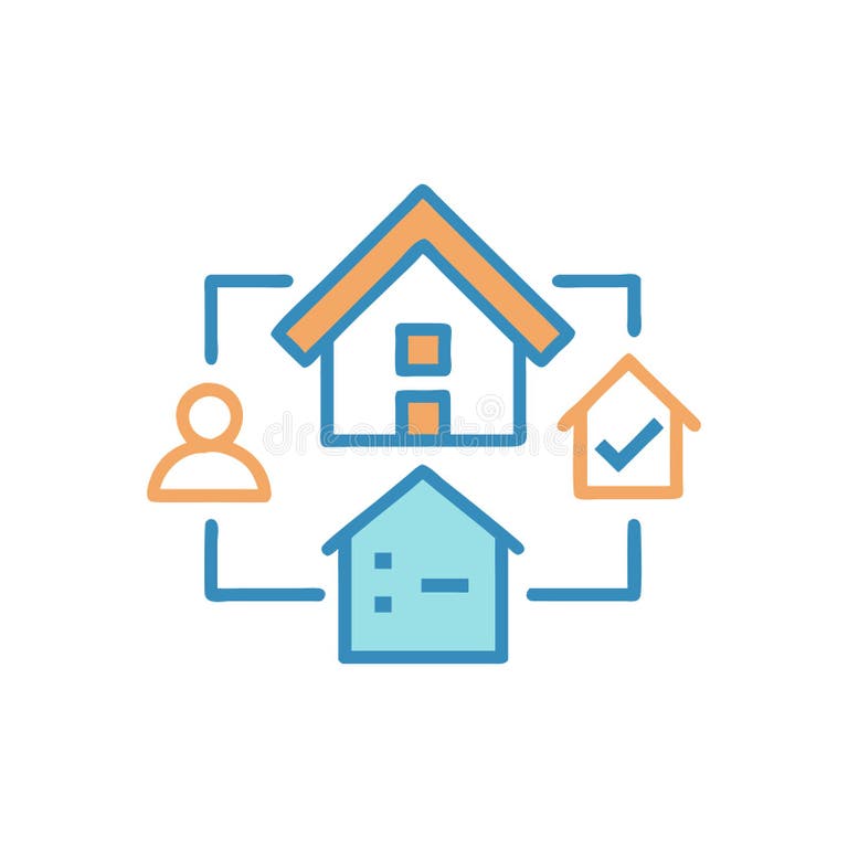 Housing Strategy Icon for Planning Stock Illustration - Illustration of ...