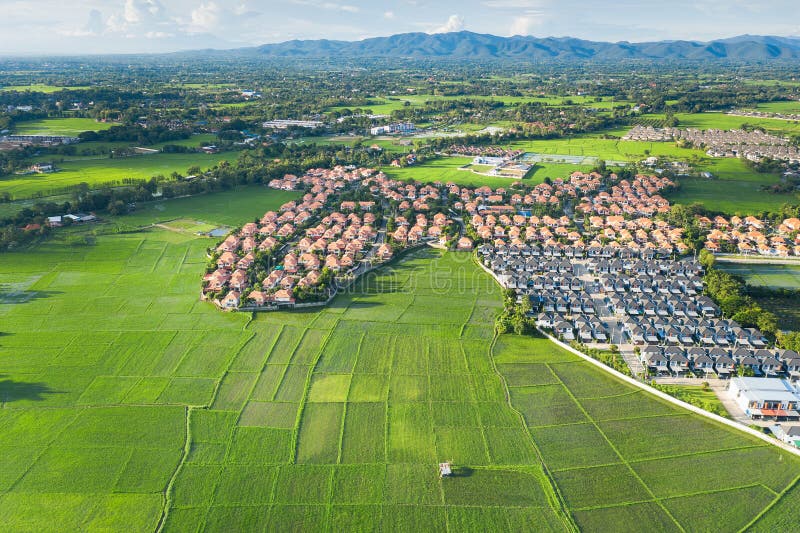 Aerial View of Housing Subdivision or Housing Development Stock Photo ...