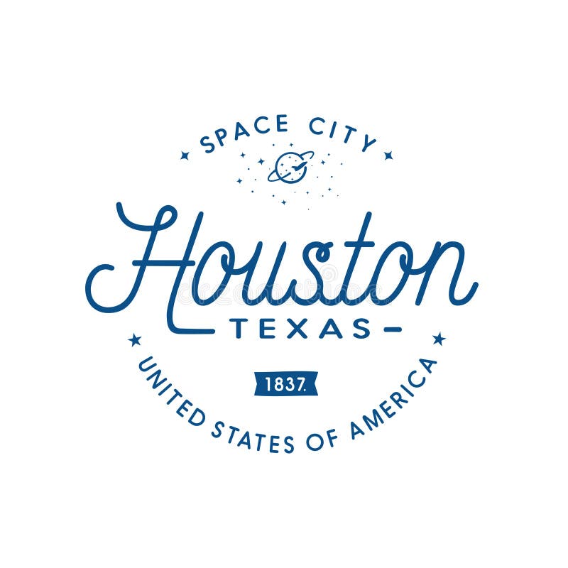 City of Houston. Space City. Vector and Illustration. Stock Vector ...