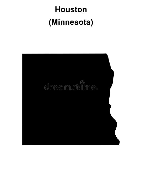 Houston outline map stock vector. Illustration of outline - 361610521