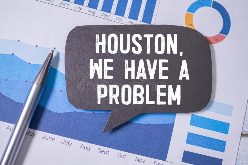 Houston, we Have a Problem Message. Recycled Paper Note Pinned on Cork ...