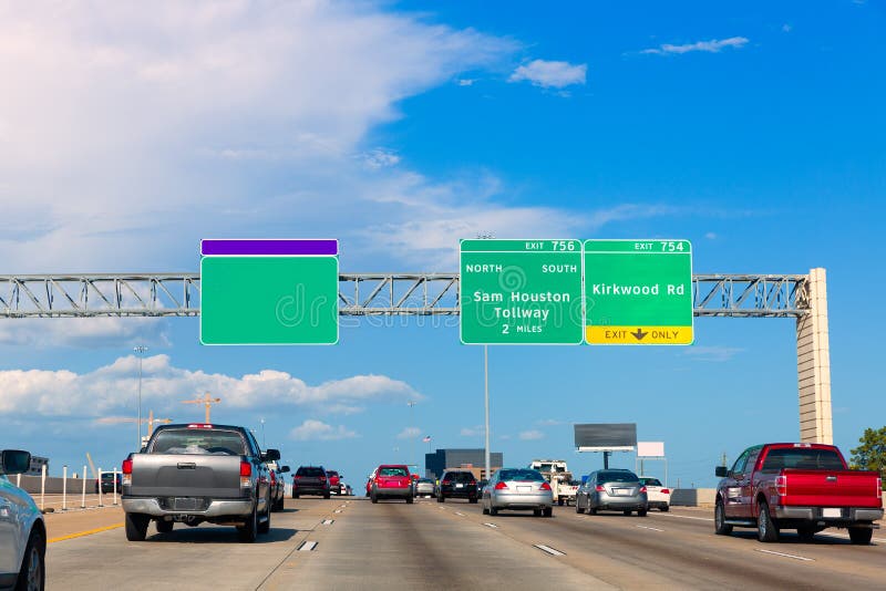 Houston Katy Freeway Fwy In Texas USA Stockbild - Bild von transport ...
