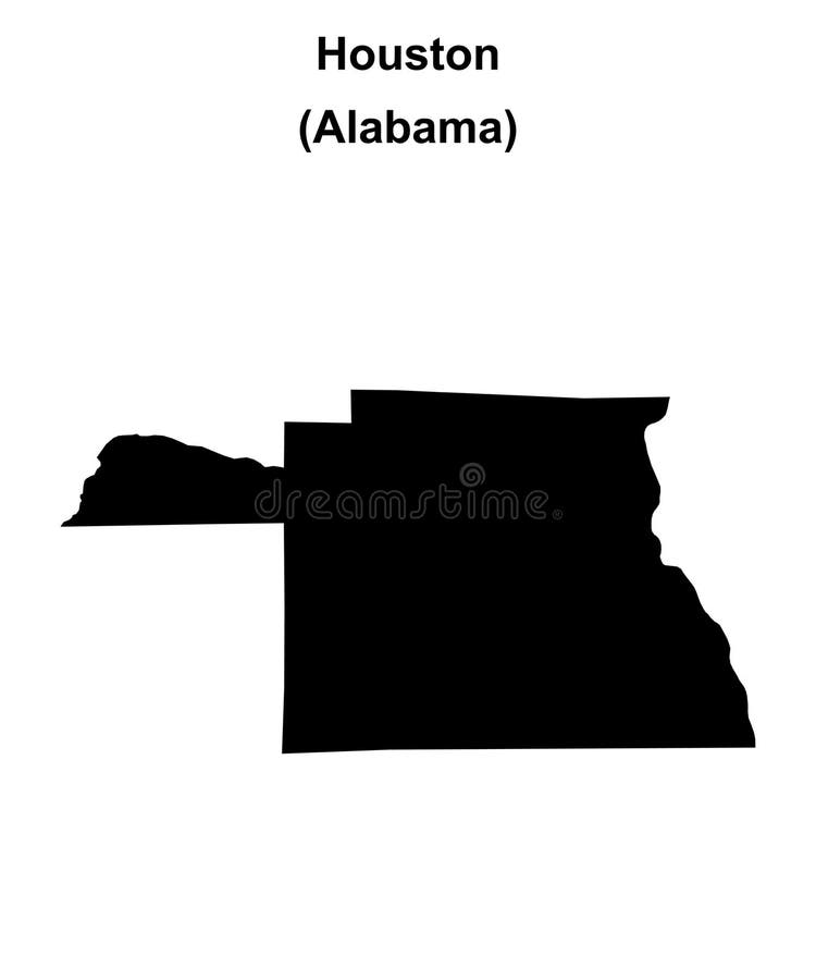 Houston outline map stock vector. Illustration of detailed - 357880424