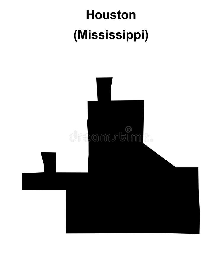 Houston outline map stock vector. Illustration of outline - 387462228