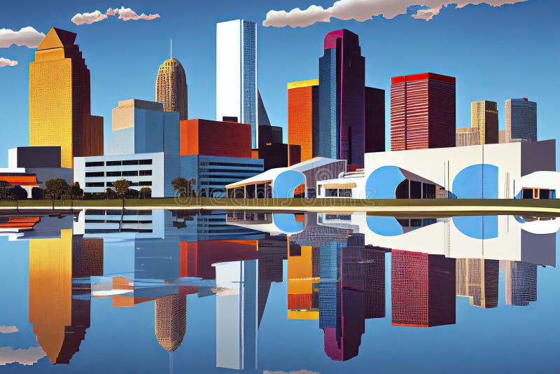 Houston Skyline Outline Stock Illustrations – 139 Houston Skyline ...
