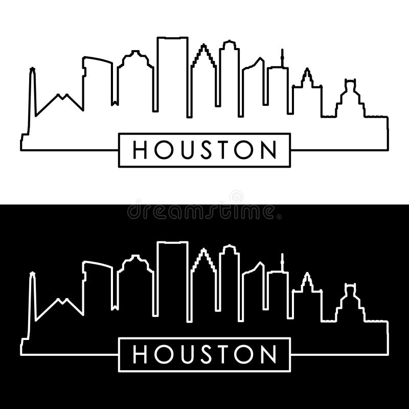 Houston skyline silhouette stock vector. Illustration of american ...