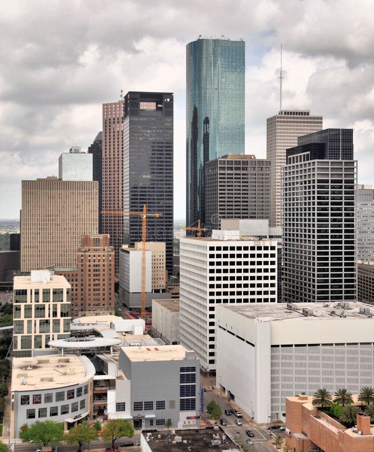 Modern Office Buildings in Houston Stock Image - Image of work, city ...