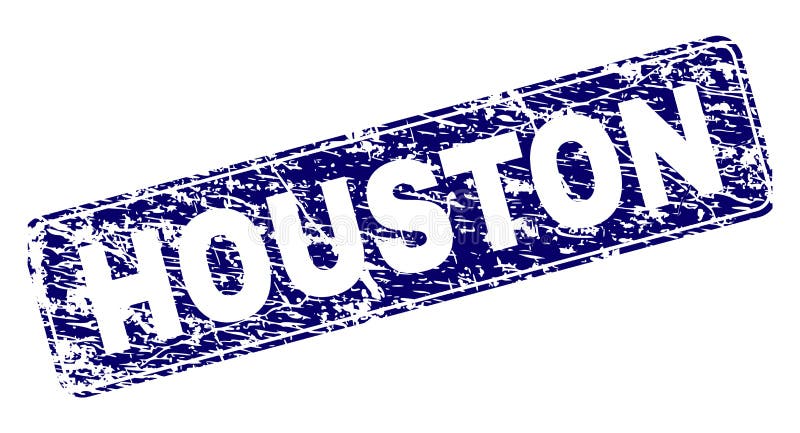 Grunge HOUSTON Framed Rounded Rectangle Stamp Stock Vector ...