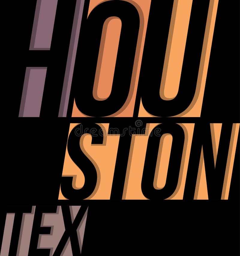 Houston T-shirt Tee Design Typography Print Graphics. Stock Vector ...
