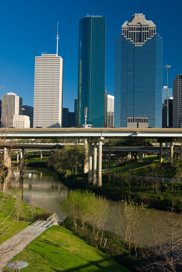 Downtown Houston Texas Cityscape Skyline Stock Photo - Image of houston ...