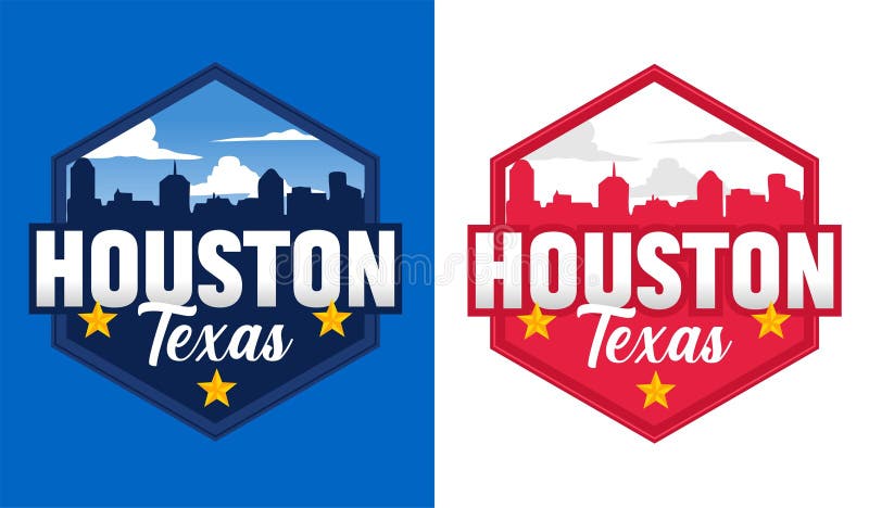 Houston Texas with City Skyline Silhouette Stock Vector - Illustration ...