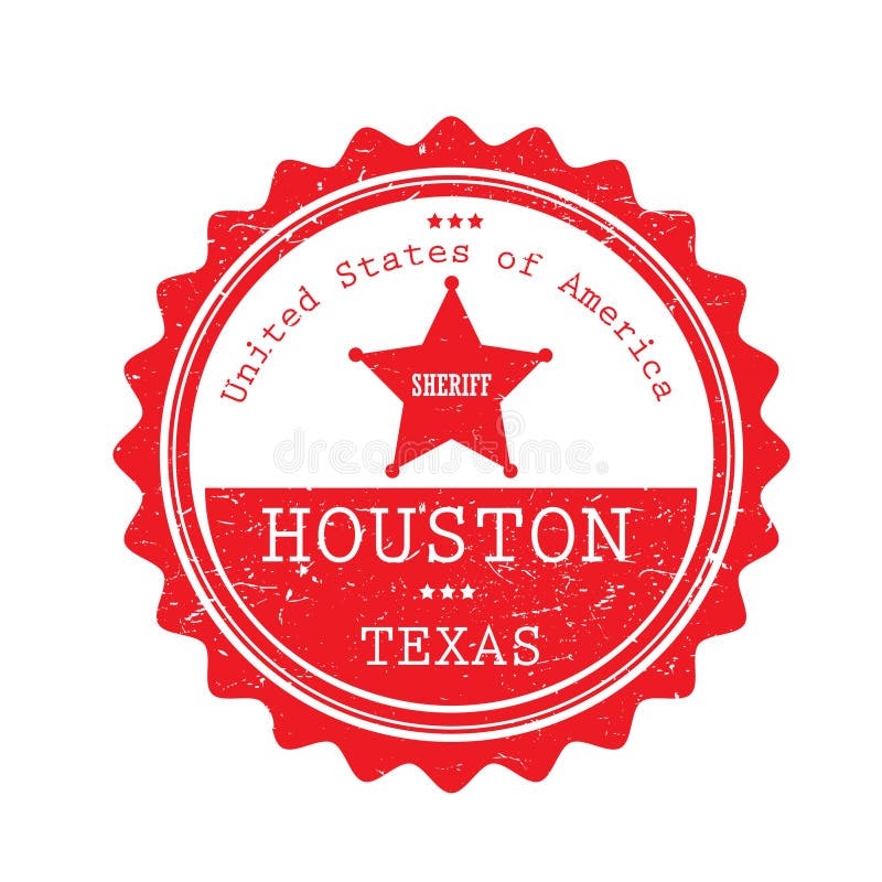 Houston Texas Label. Vector Illustration Decorative Design Stock Vector ...