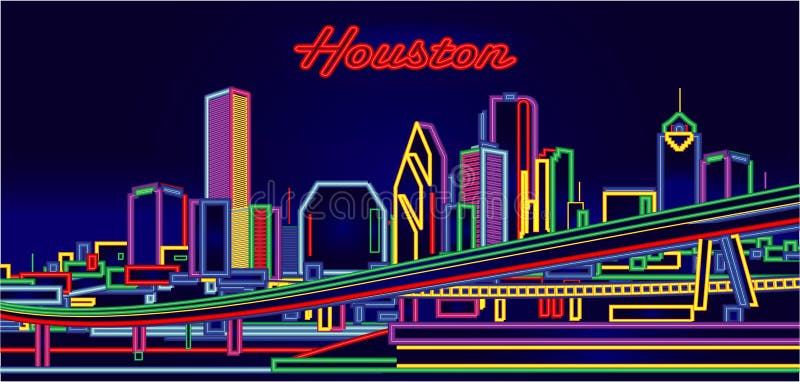 Houston Skyline Stock Illustrations – 2,309 Houston Skyline Stock ...