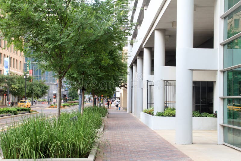 Houston, Texas Street Scene Stock Image - Image of building ...