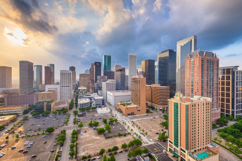 Houston, Texas, USA, Downtown City Skyline Stock Image - Image of ...