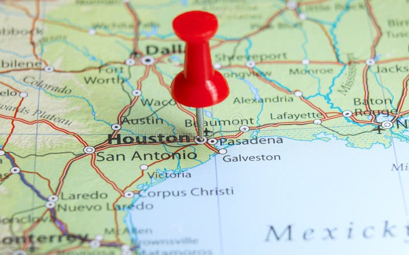 Texas Map Houston Mark Stock Photos - Free & Royalty-Free Stock Photos ...