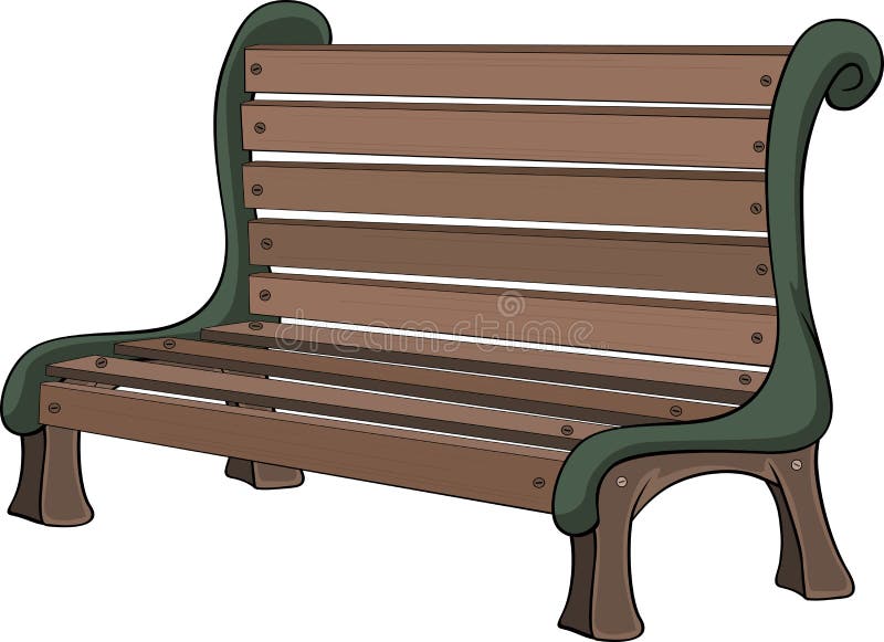 Bankje vector illustratie. Illustration of hardhout, illustratie - 29726509