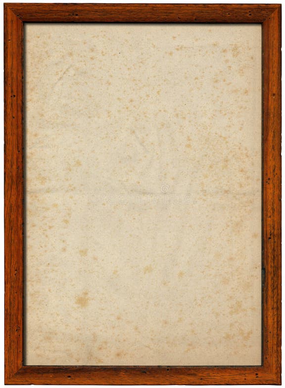 Houten Kader Met Bevlekt Document Stock Illustratie - Illustration of ...