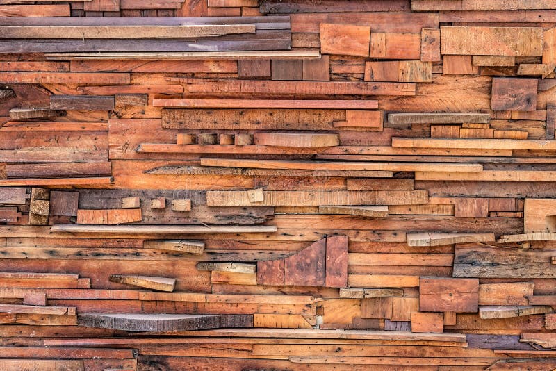 Houten Muur Met Straal Die Van Planken Van Het Teak De Houten ...