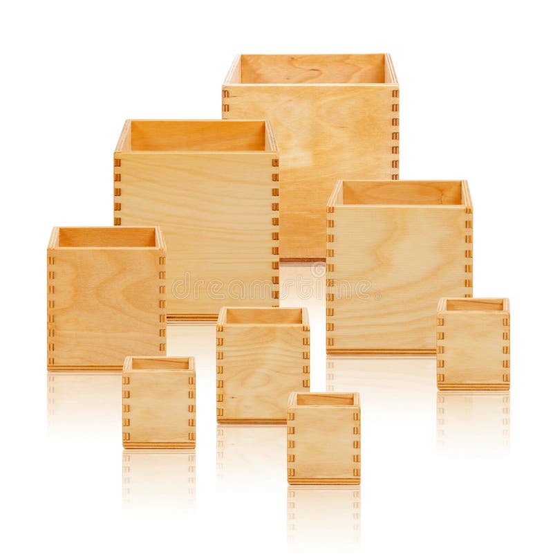 Houten open dozen stock afbeelding. Image of vierkant - 107492967