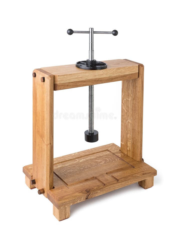 Houten pers voor kaas stock afbeelding. Image of gezond - 87636727