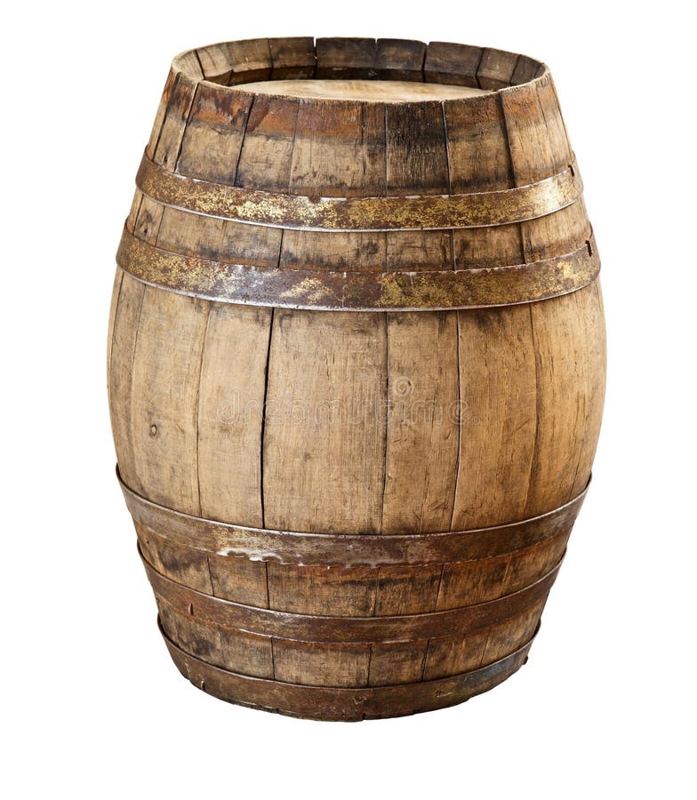 Houten vat stock afbeelding. Image of geïsoleerd, bruin - 28510289