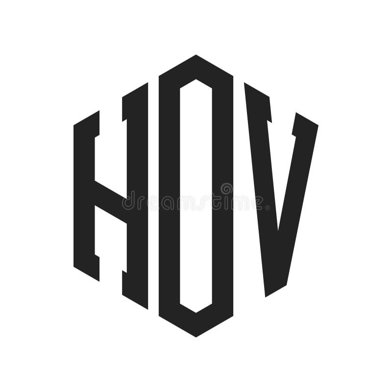 HOV Logo Design. Initial Letter HOV Monogram Logo Using Hexagon Shape ...